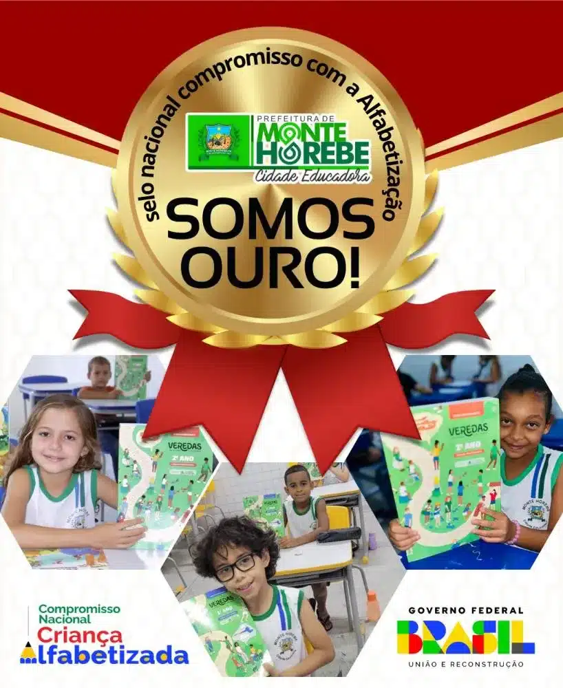 Cidade de Monte Horebe é Selo OURO na Alfabetização – BigPB